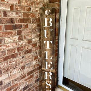 Personalized Porch Sign, Last Name Porch Sign, Est Porch Sign, Vertical ...