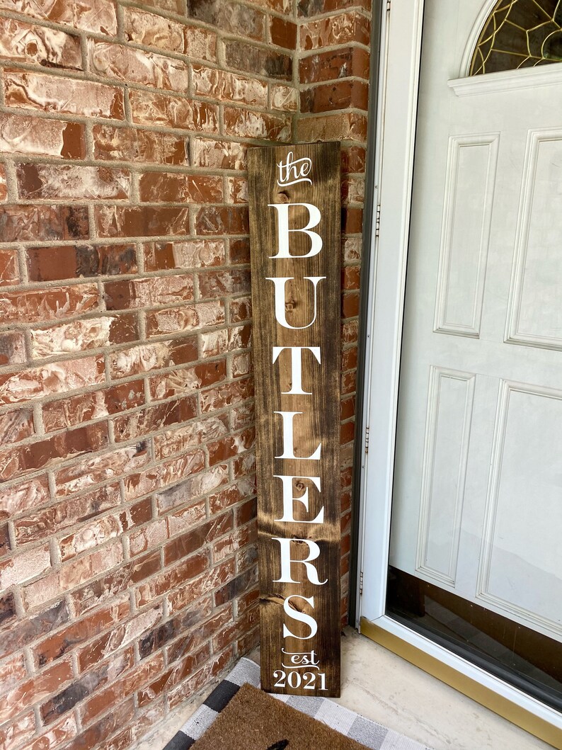 Personalized Porch Sign Last Name Porch Sign Est Porch Sign - Etsy