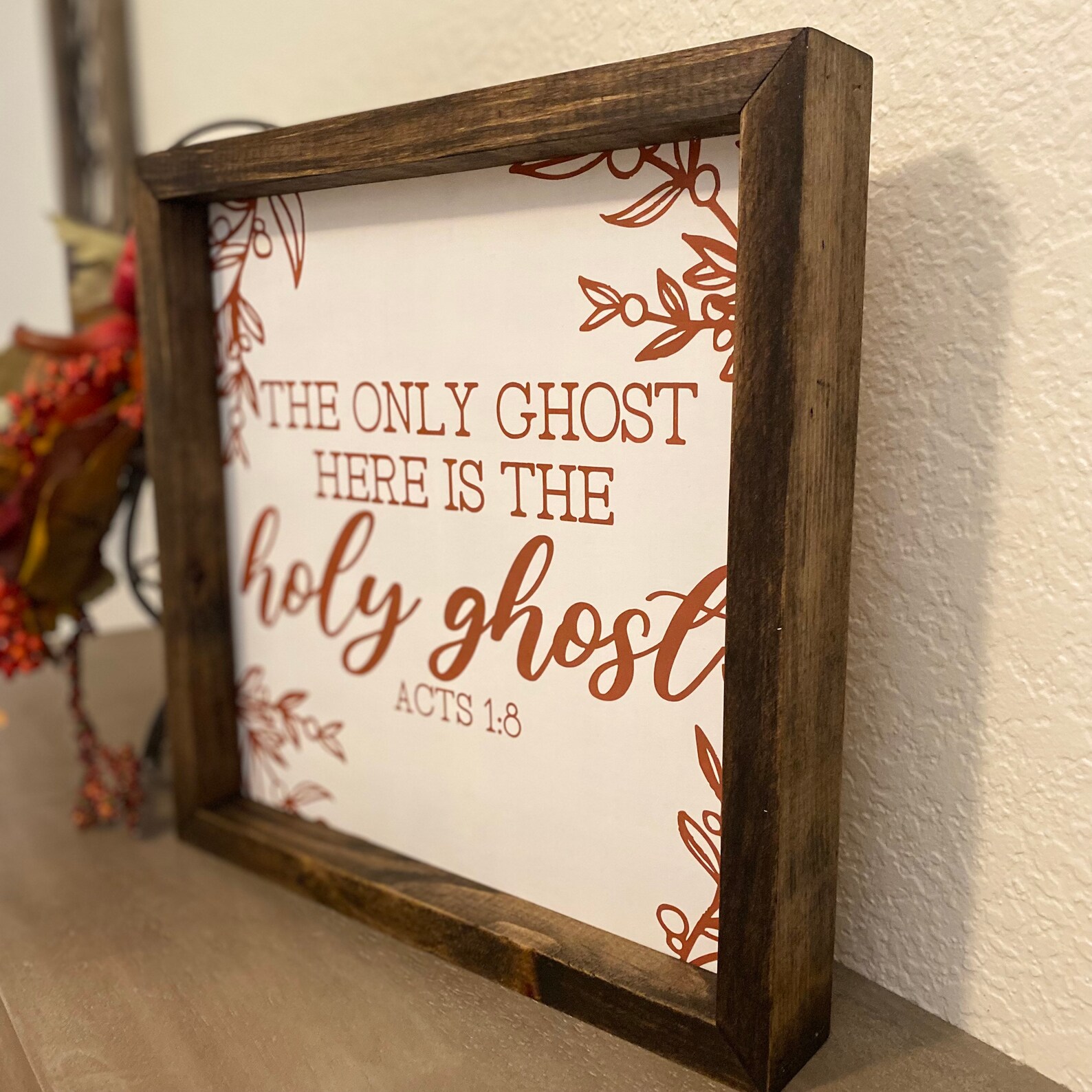 The Only Ghost Here is the Holy Ghost Fall Decor Fall Sign - Etsy