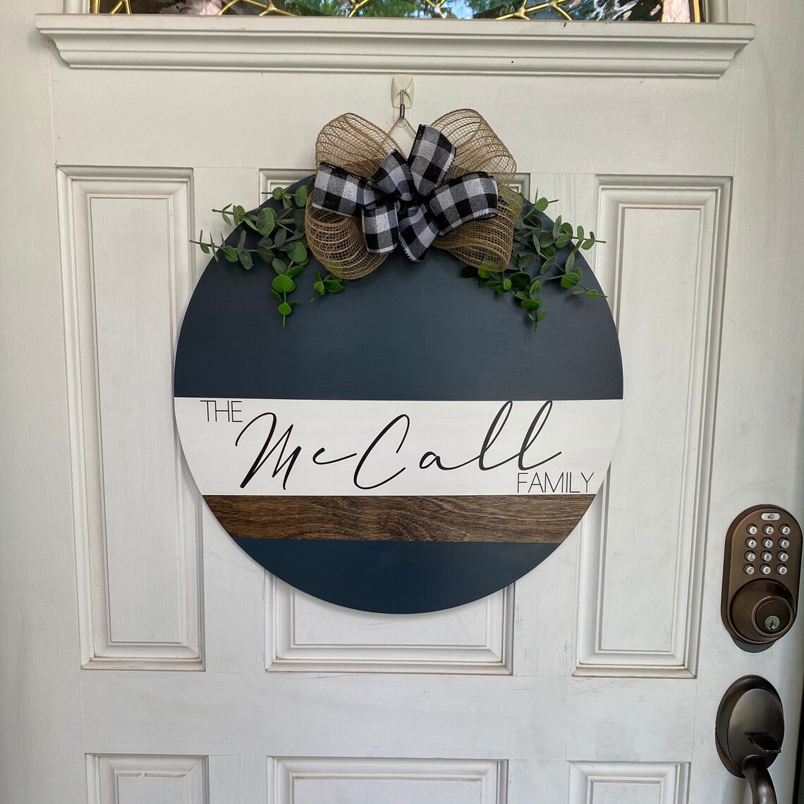 Personalized Door Sign Door Hanger Front Door Decor Family - Etsy