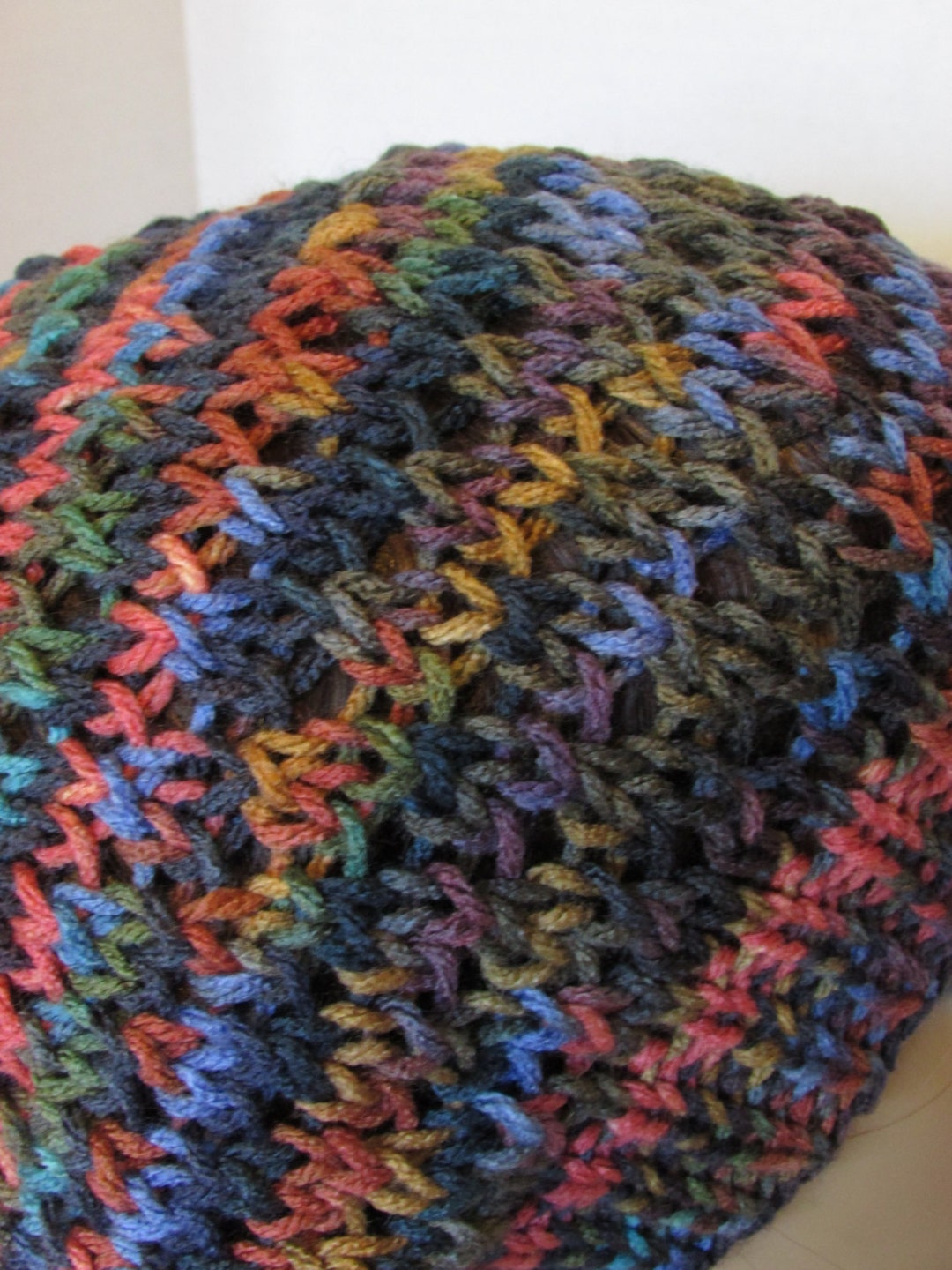 Fall Multi Color Lacy Knit Beanie - Etsy