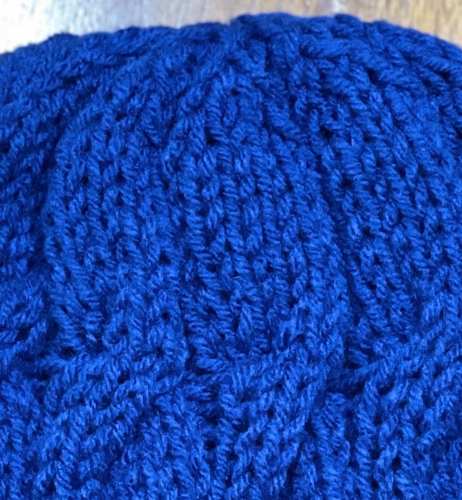Royal Blue Cable Knit Beanie - Etsy