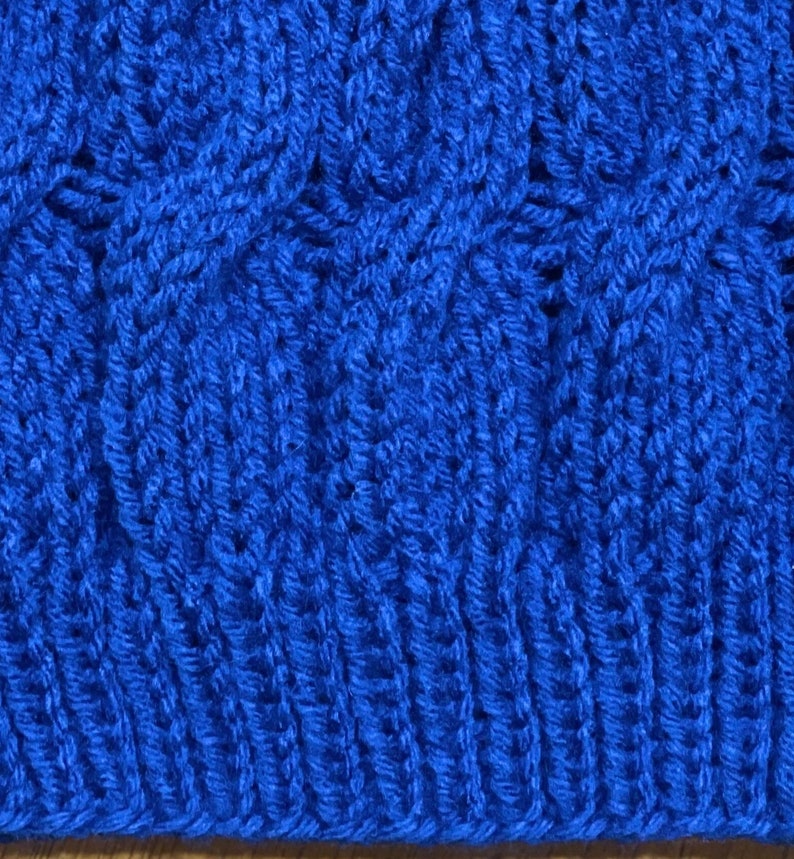Royal Blue Cable Knit Beanie - Etsy