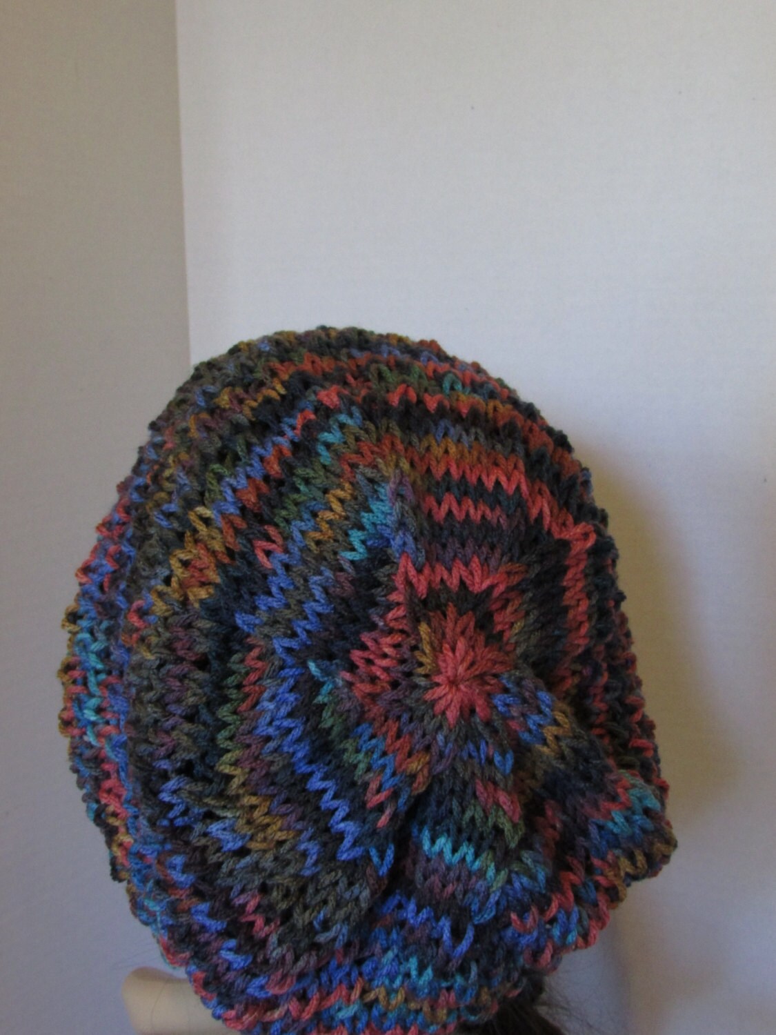 Fall Multi Color Lacy Knit Beanie - Etsy