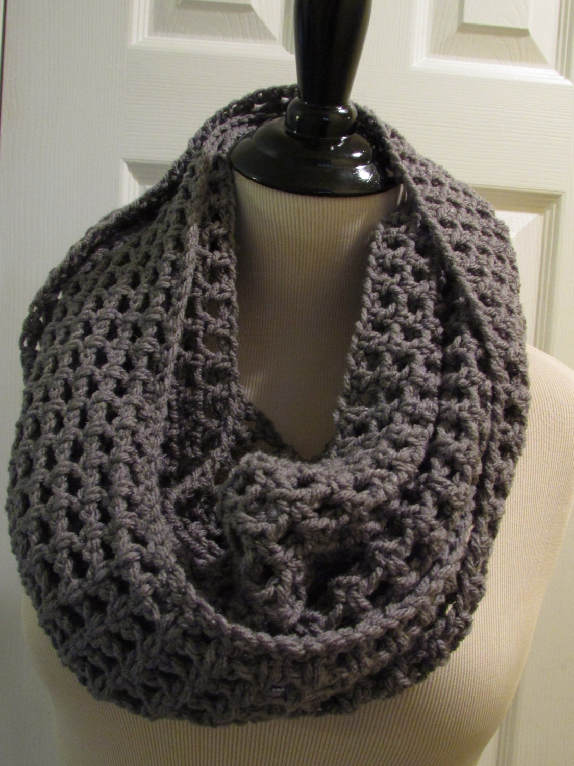 Grey Mesh Infinity Scarf - Etsy