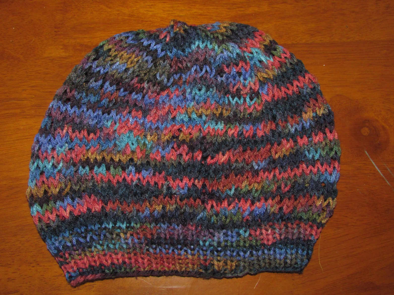 Fall Multi Color Lacy Knit Beanie - Etsy