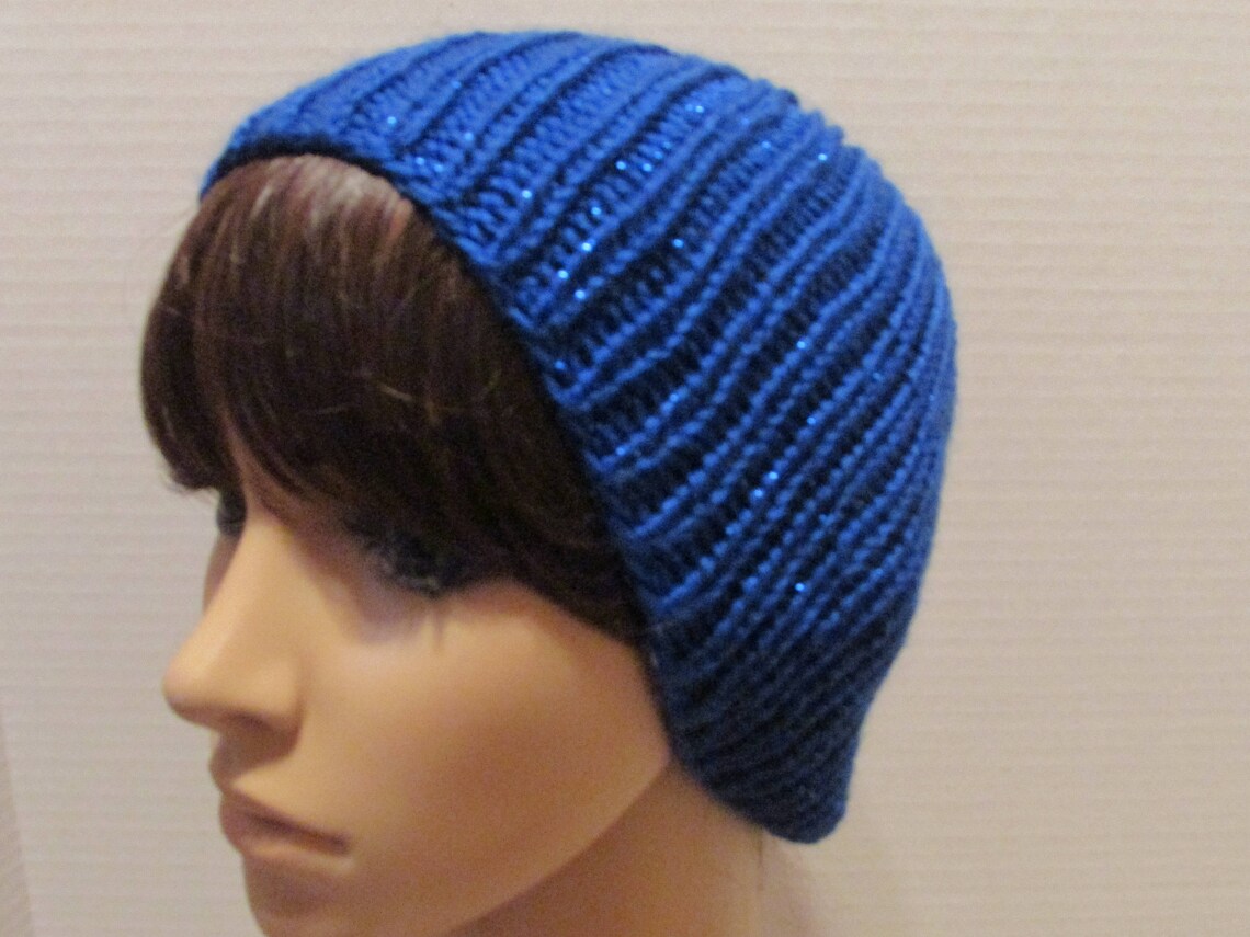 Sparkly Blue Essential Beanie - Etsy