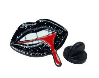 Vampire Teeth Enamel Pin | Etsy