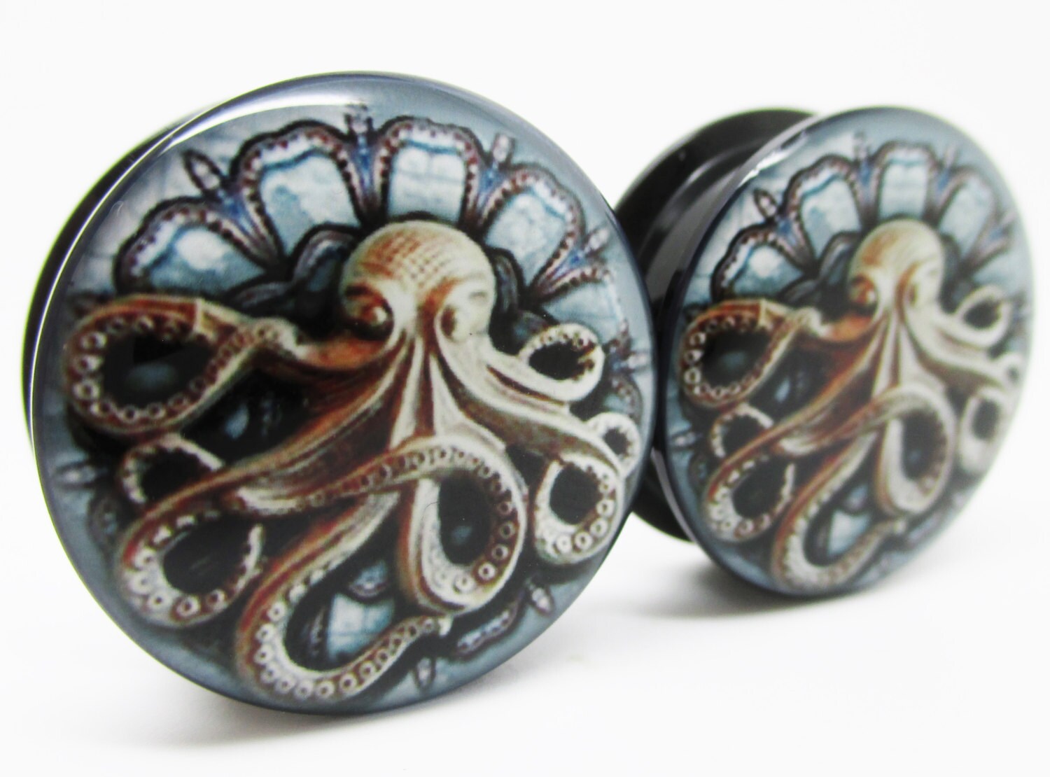 Kraken Octopus Ear Plugs Acrylic Screw-on 14 Sizes Brand - Etsy