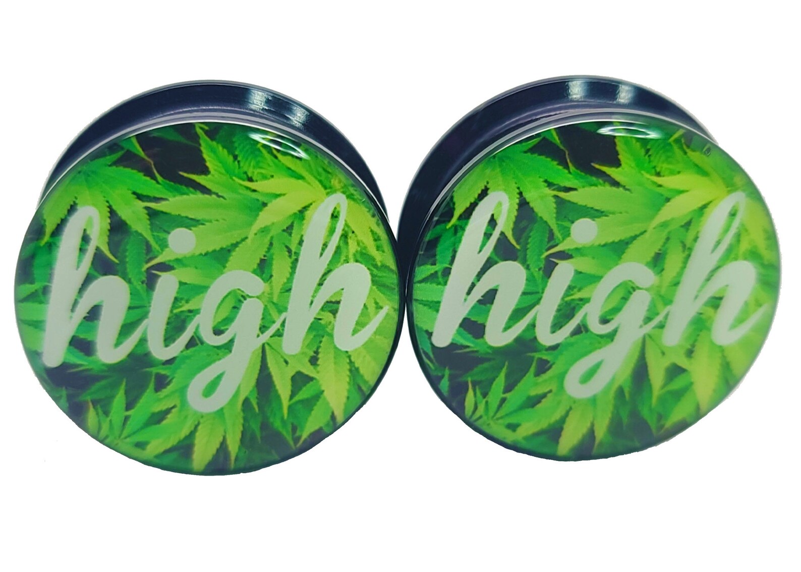 High Marijuana Ear Plugs Acrylic Screw-on 10 Sizes Brand - Etsy