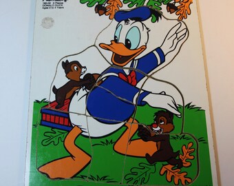 Donald duck puzzle | Etsy