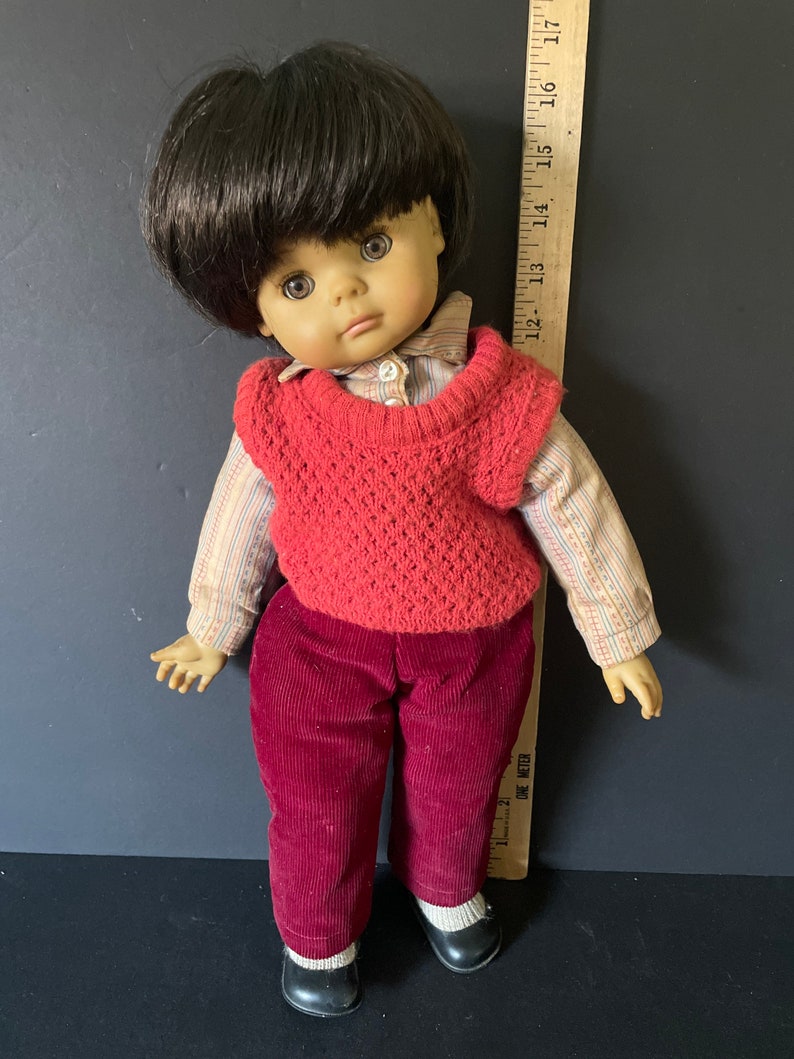 Engel Puppe Doll Olive Skin Black Hair Made in W Germany - Etsy
