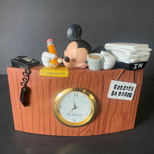 Mickey Mouse Desk Clock - Etsy