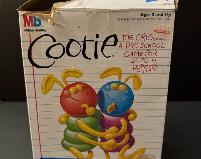 Cootie Game, 1986, Milton Bradley - Etsy