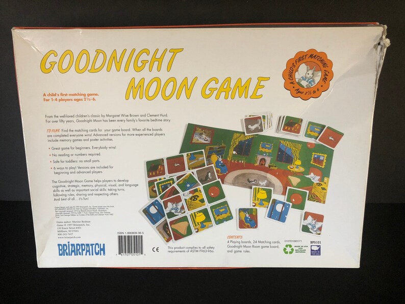 Good Night Moon Game Matching Game Briarpatch 1998 Etsy