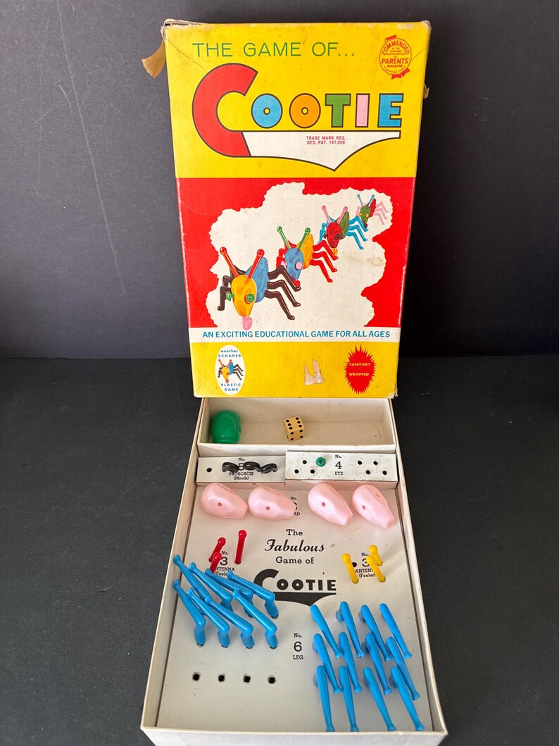 Replacement Pieces Cootie Game, 1949, W.H. Schaper Mfg Co, Inc, Sold ...