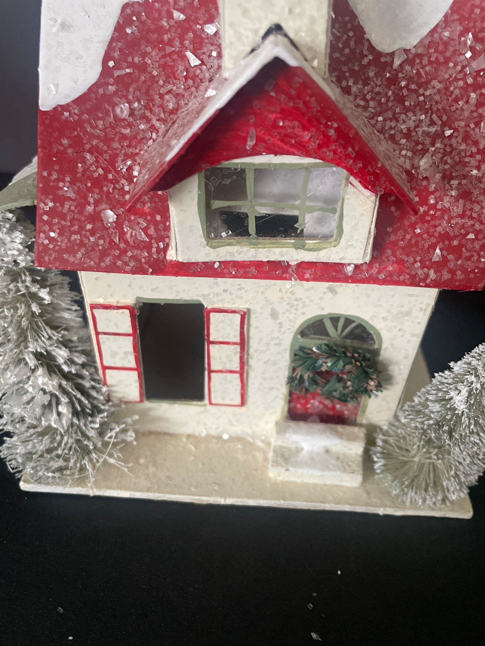 Vintage Handmade Christmas Putz House Trees and Snow - Etsy