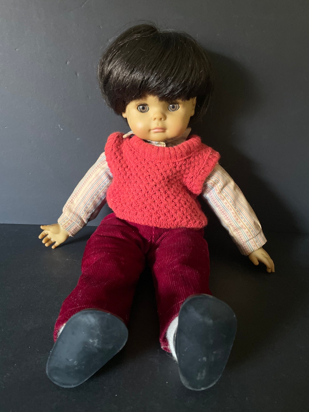 Engel Puppe Doll, Olive Skin, Black Hair, Made in W Germany - Etsy