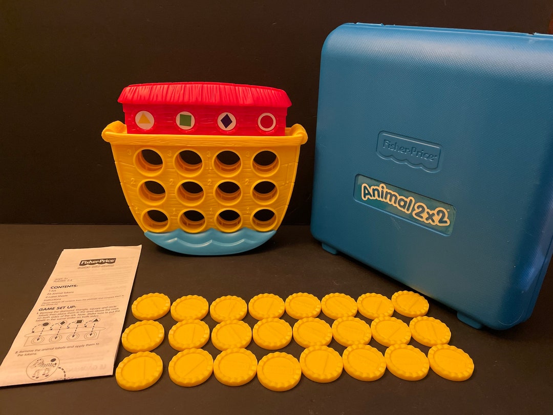 Fisher-price Animals 2x2 Matching Game in Carrying Case - Etsy