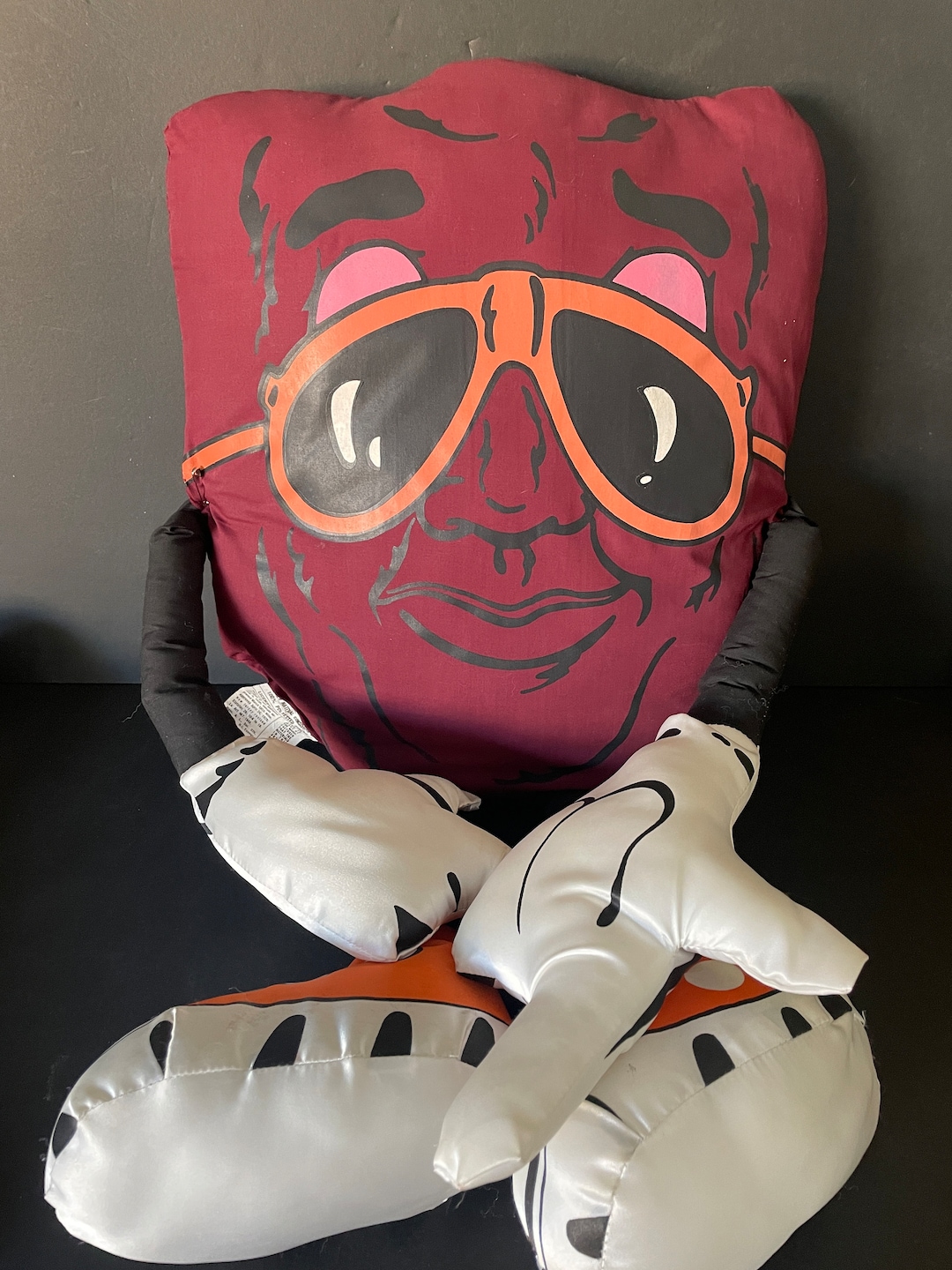 Plush California Raisin Pillow, Applause, 1987 - Etsy