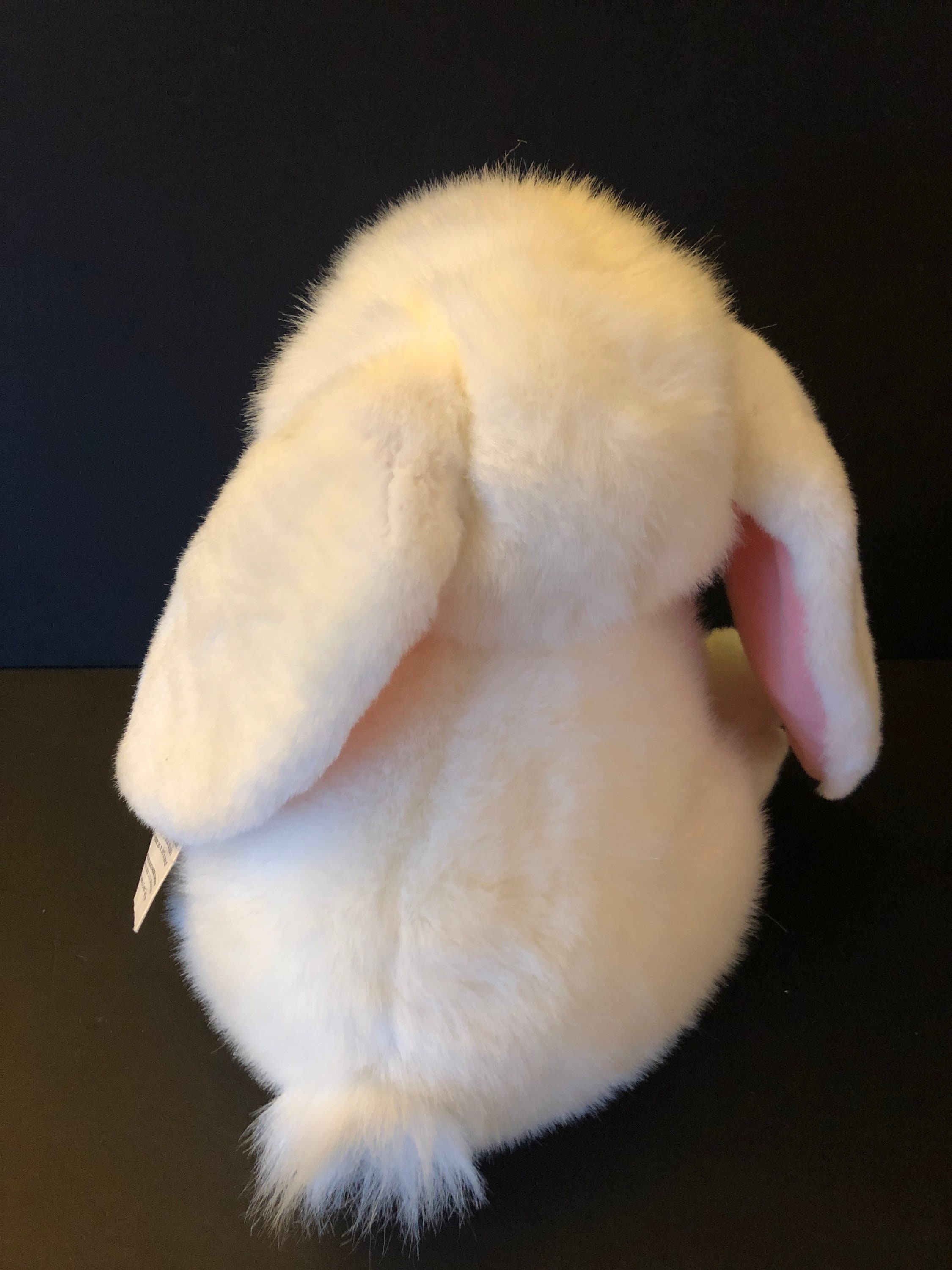 Vintage Cuddly plush white rabbit by Yangjee with external - Etsy.de