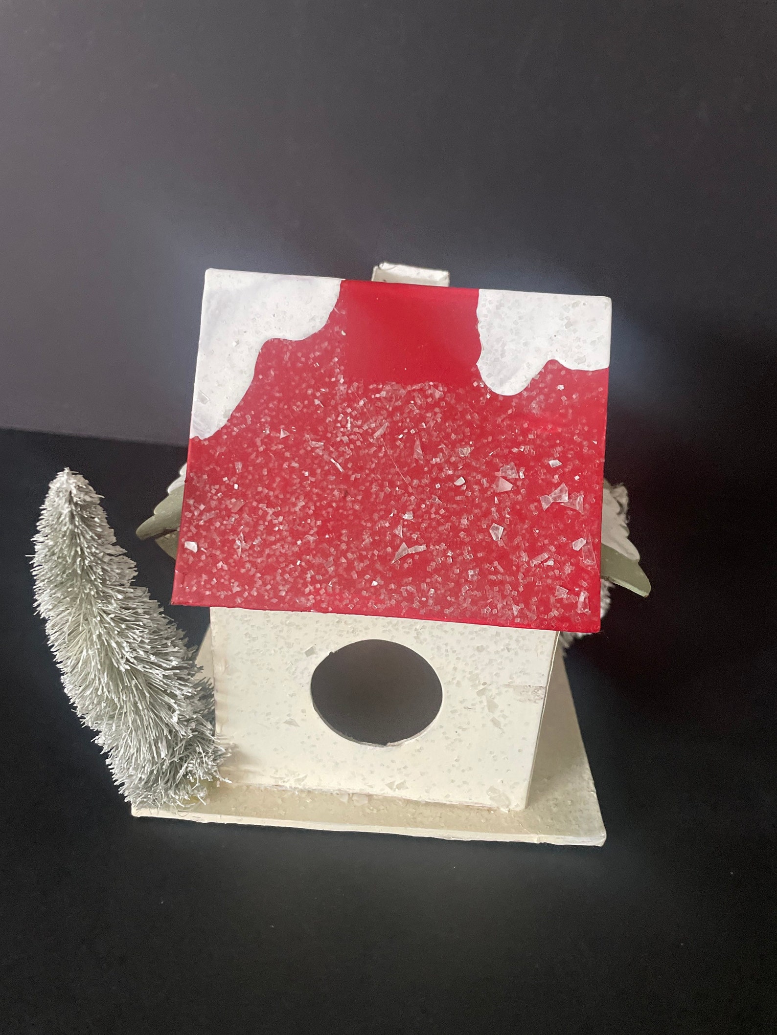 Vintage Handmade Christmas Putz House Trees and Snow - Etsy