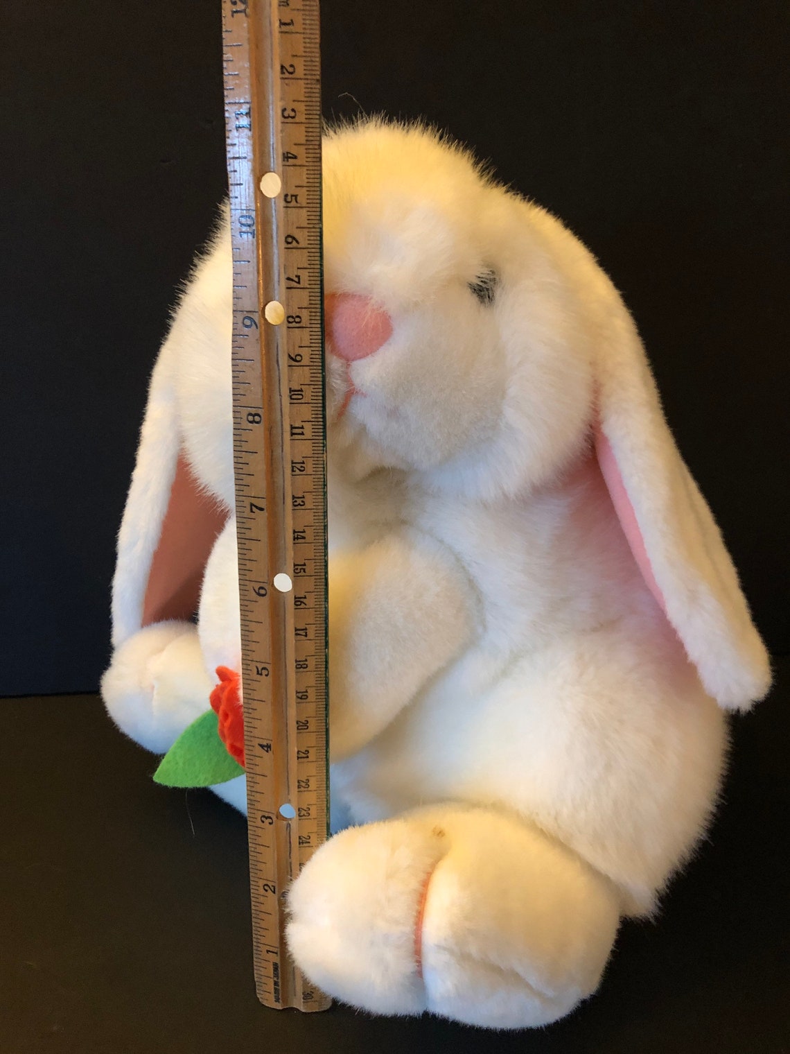 Vintage Cuddly plush white rabbit by Yangjee with external - Etsy.de