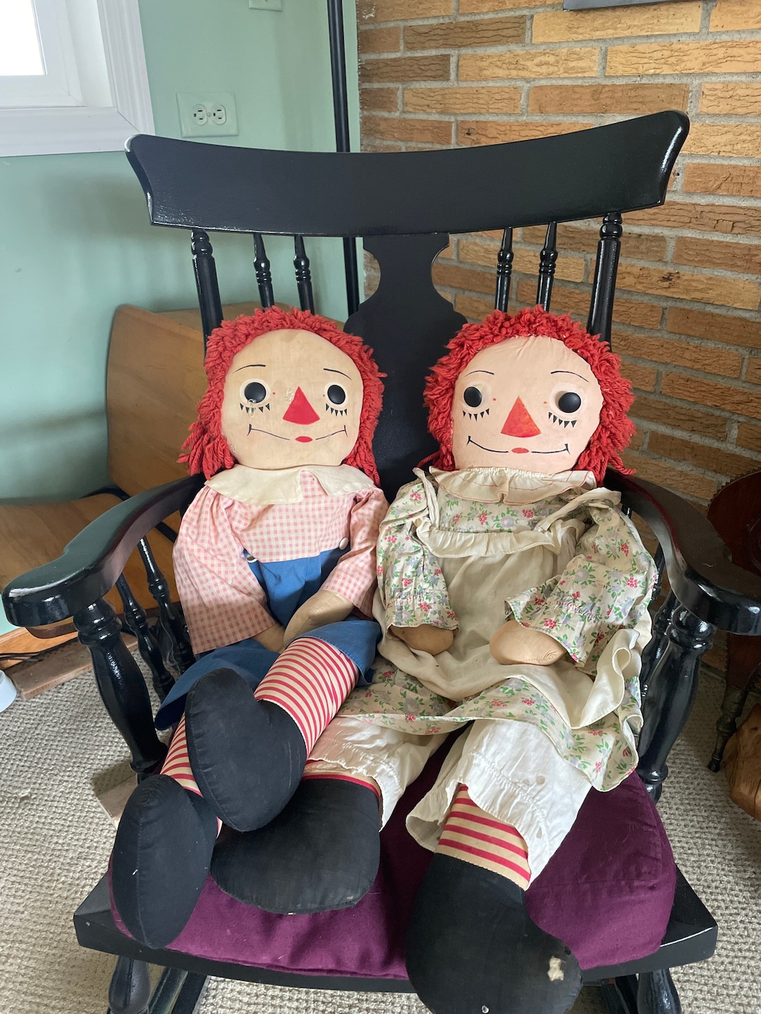 Vintage Georgene Large Raggedy Ann and Andy - Etsy