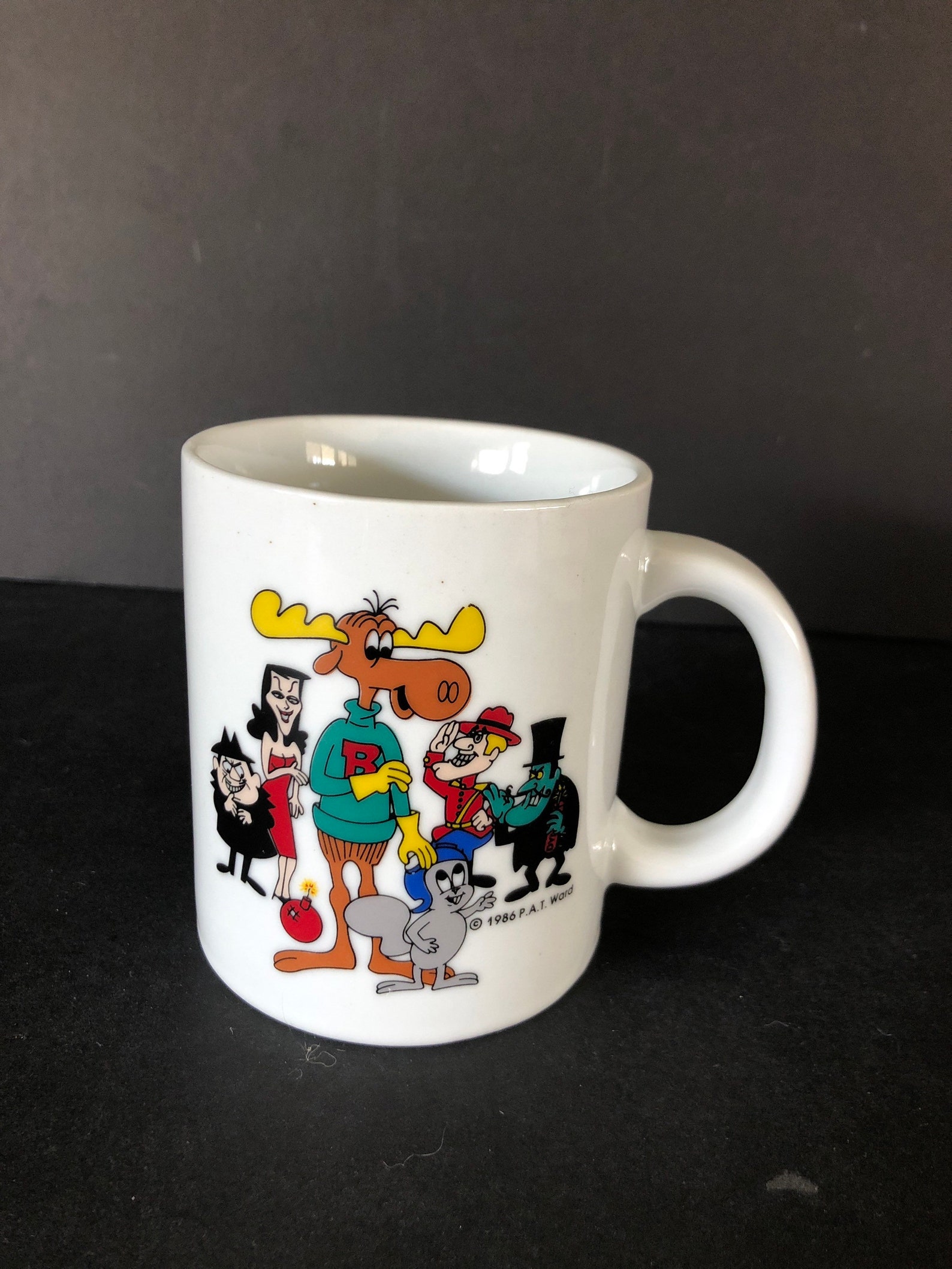 Rocky and Bullwinkle coffee mug N J Croce Co San Dimas CA | Etsy