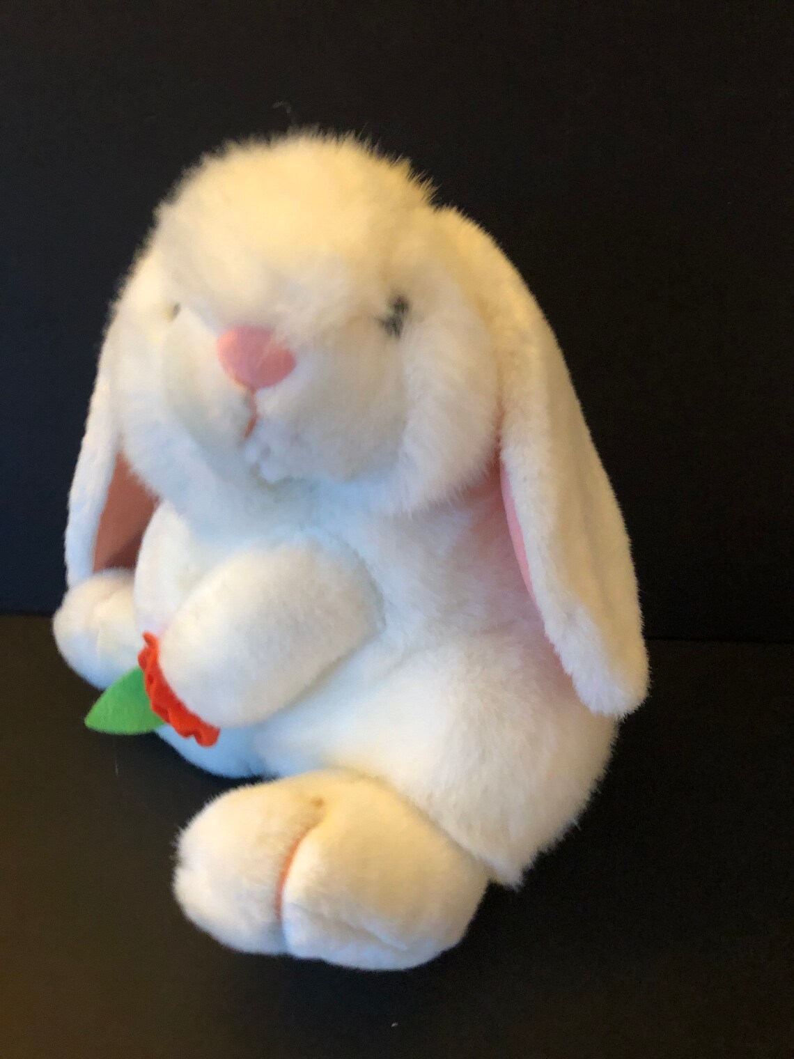 Vintage Cuddly plush white rabbit by Yangjee with external - Etsy.de
