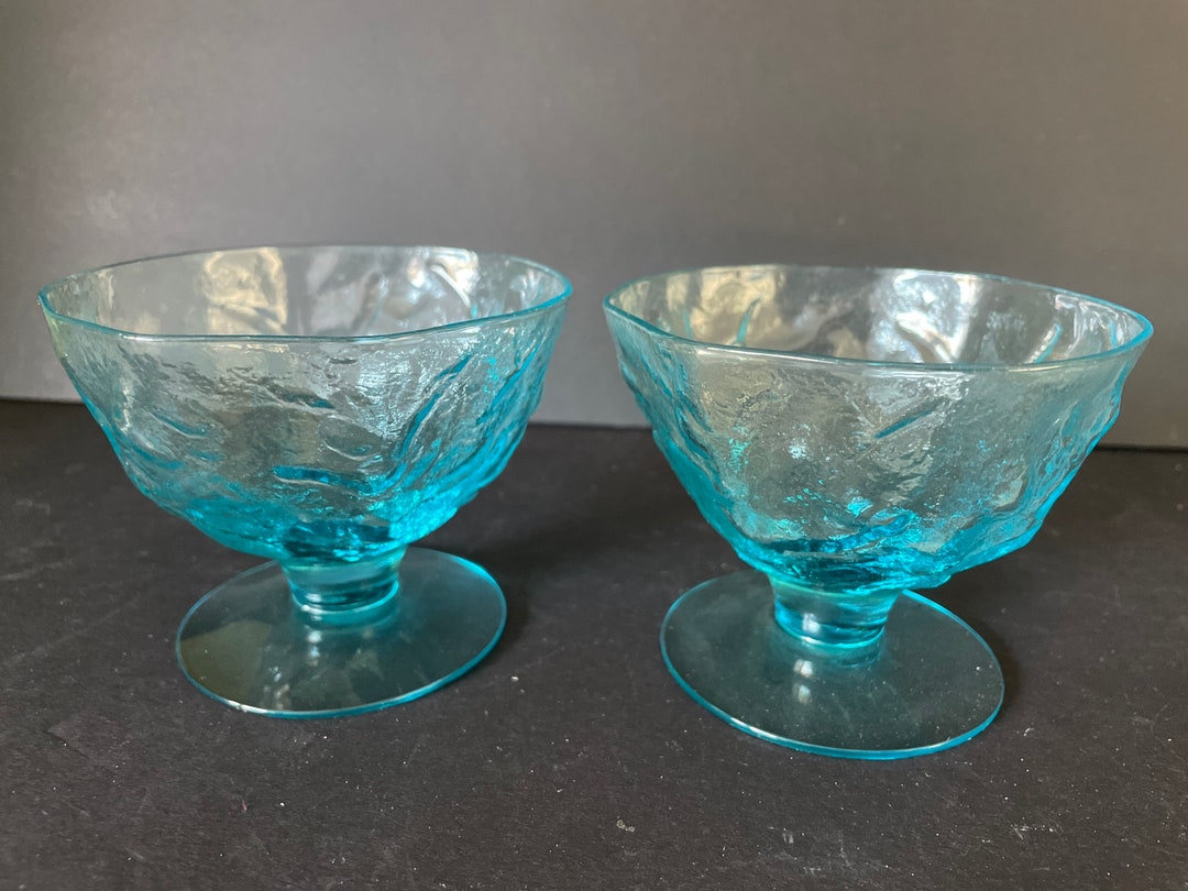 Vintage Morgantown Crinkle Texture Glass Glasses—sets of 2 Sold ...