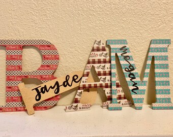 Custom wood letter | Etsy