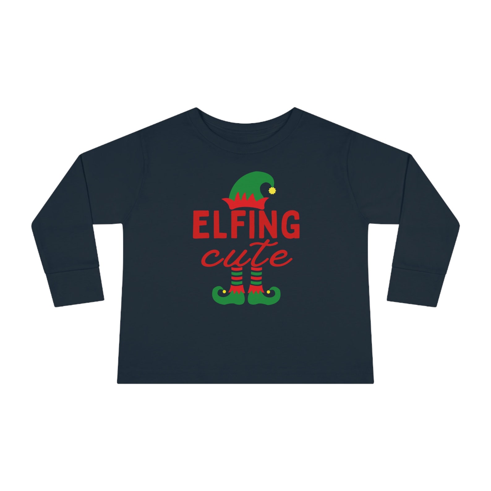 Toddler Baby Christmas Elf "elfing Cute" Long Sleeve Tee Shirt - Etsy