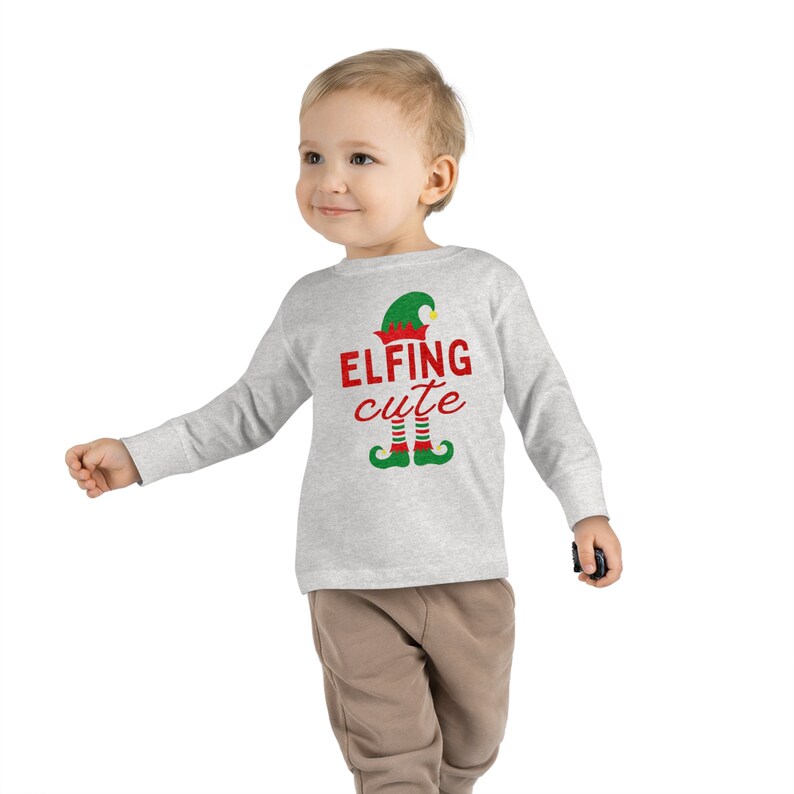 Toddler Baby Christmas Elf "elfing Cute" Long Sleeve Tee Shirt - Etsy