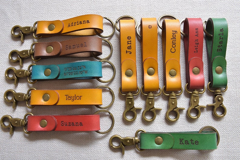 Personalized Keychain Mens Womens Key Chain Custom - Etsy
