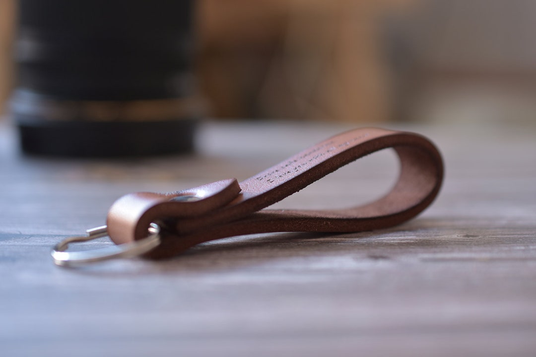 Custom Keychain, Key Ring Holder, Personalized Leather Key Chain, 3 ...