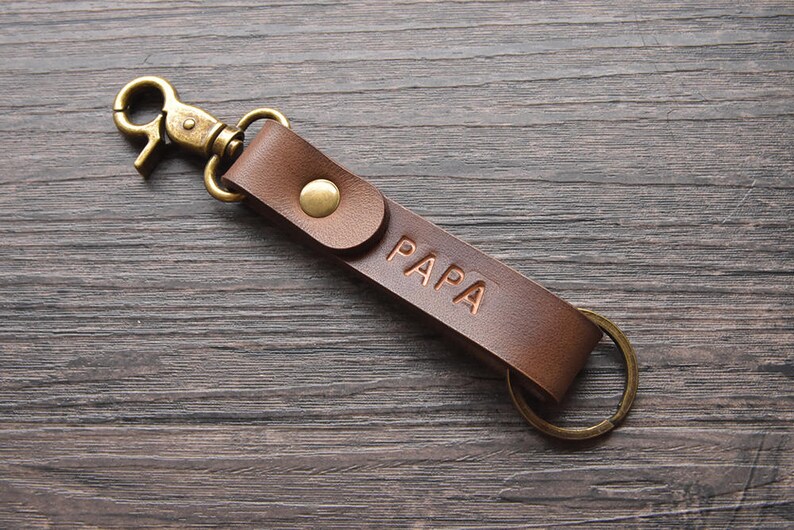 Womens Keychain Handmade Leather Keychain Personalized Key - Etsy