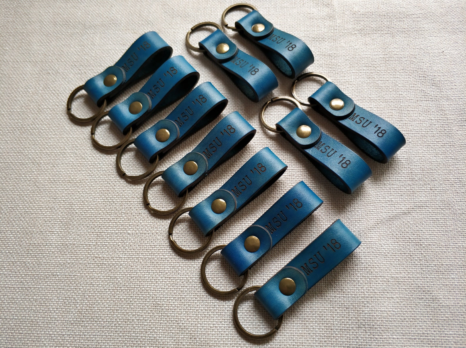 Womens Keychain Personalized Key Fob Hand Stamped Keychain | Etsy