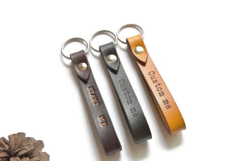 Custom Keychain Key Ring Holder Personalized Leather Key - Etsy