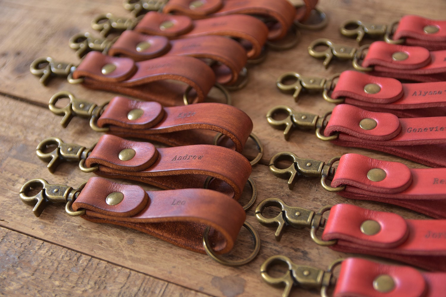 Personalized Key Fob, Leather Key Chain, Leather Keyring, Mens Keychain ...