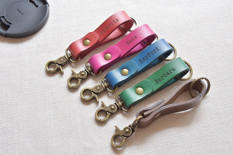 Mens Keychain, Handmade Leather Keychain Personalized, Key Chains for ...