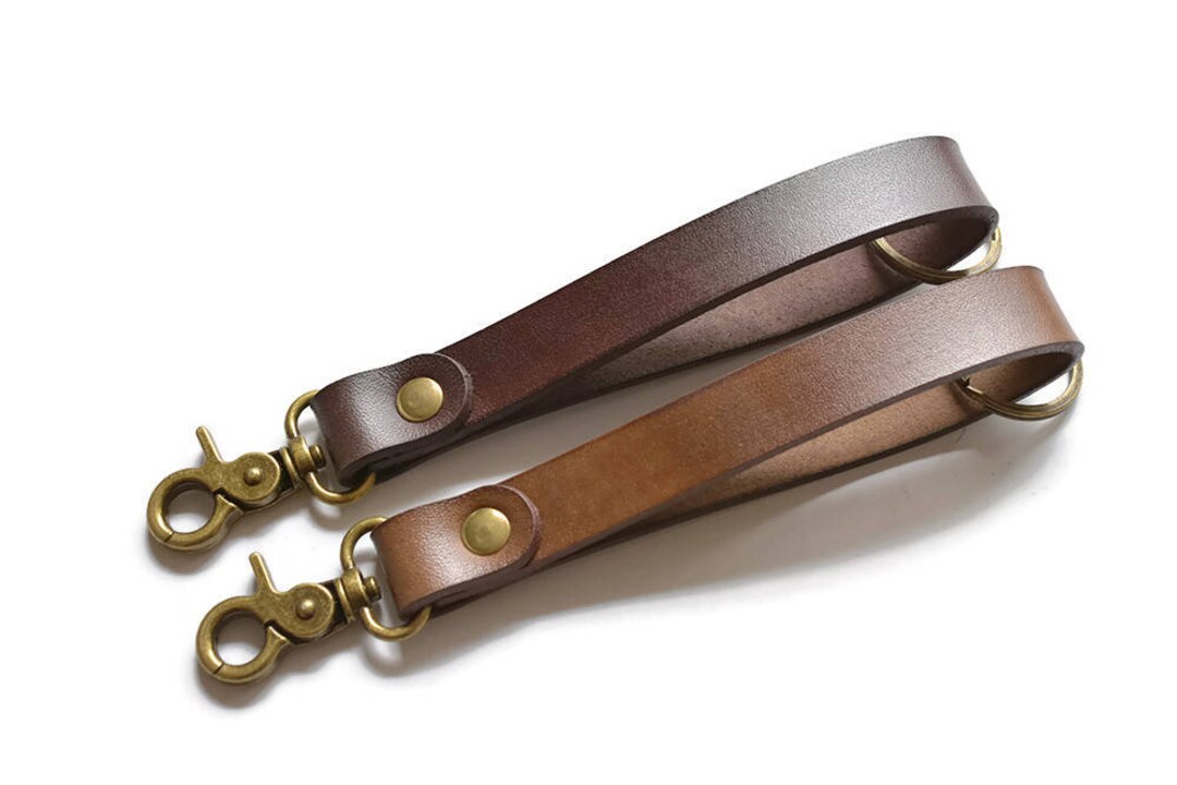 Lanyard Keychain, Personalized With Any Text, Leather Keychain, Two ...