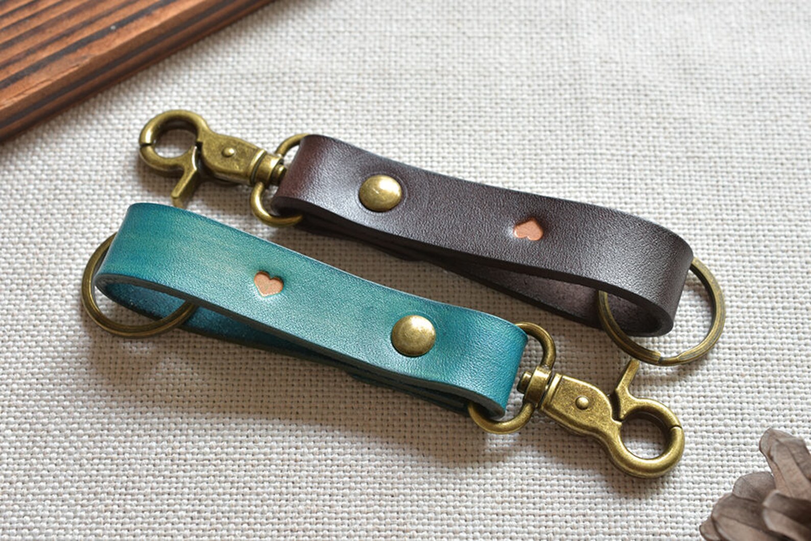 Keychain, Leather Key Chain, Hand Stamped Keychain, Persnoalized Key ...