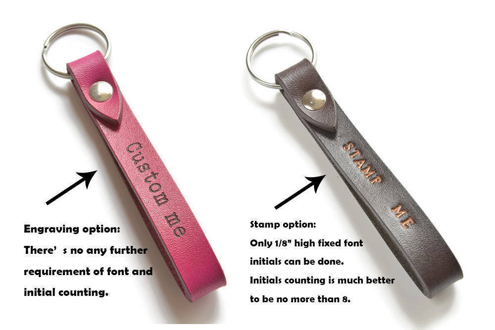 Personalized Leather Keychain Custom Key Chain Leather Gift | Etsy