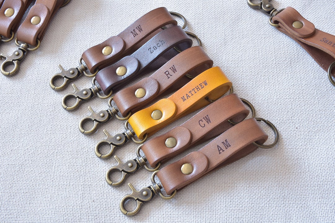 Keychain, Mens Keychain, Key Chains for Women, Leather Key Fob, Key ...