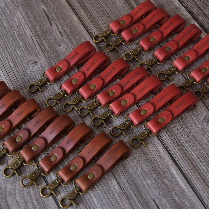 Leather Keyring - Etsy