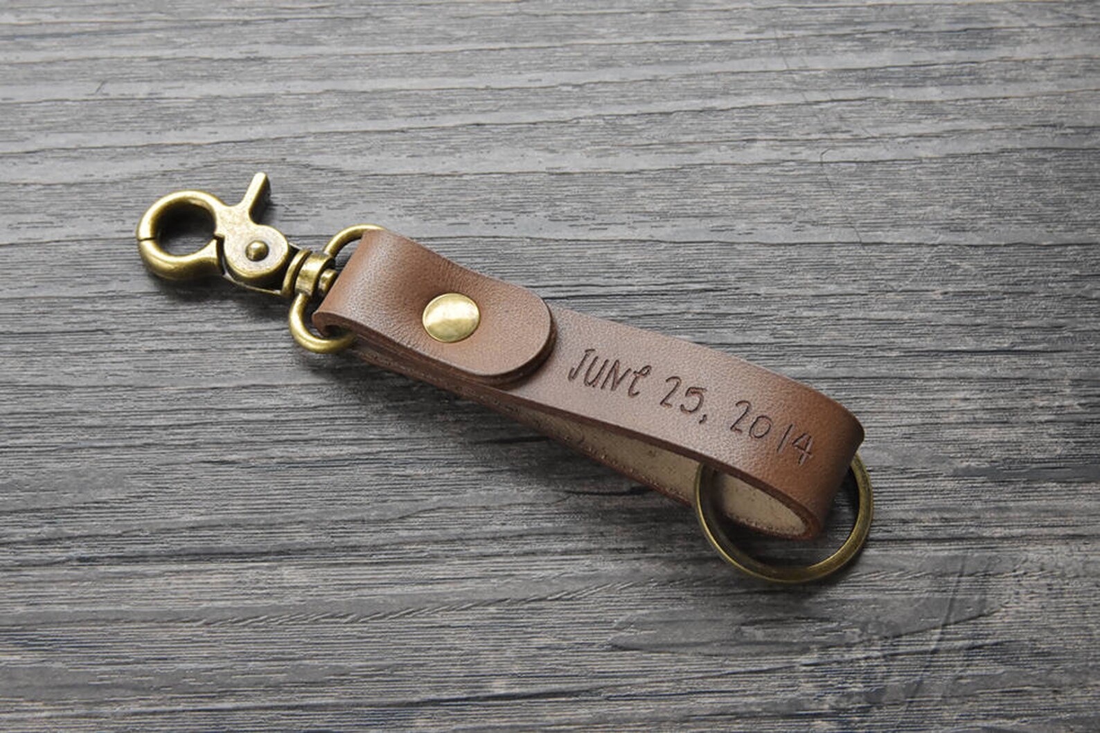 Leather Key Chain, Custom Keychain, Personalized Keychain, Hand Stamped ...