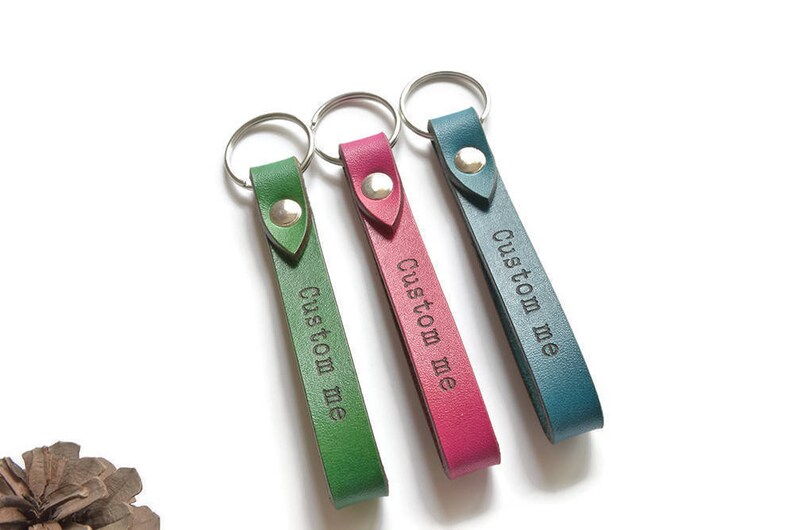 Custom Keychain Key Ring Holder Personalized Leather Key - Etsy
