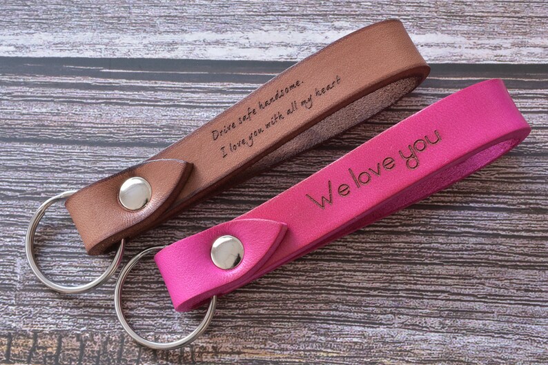 Custom Keychain Key Ring Holder Personalized Leather Key - Etsy