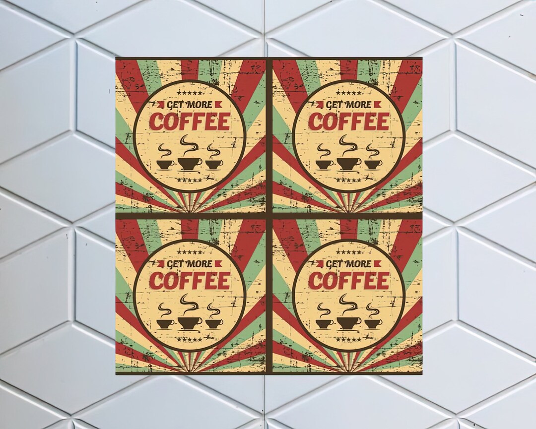 Retro Coffee Decor Vintage Coffee Art, Coffee Bar Decor, Coffee Coaster ...